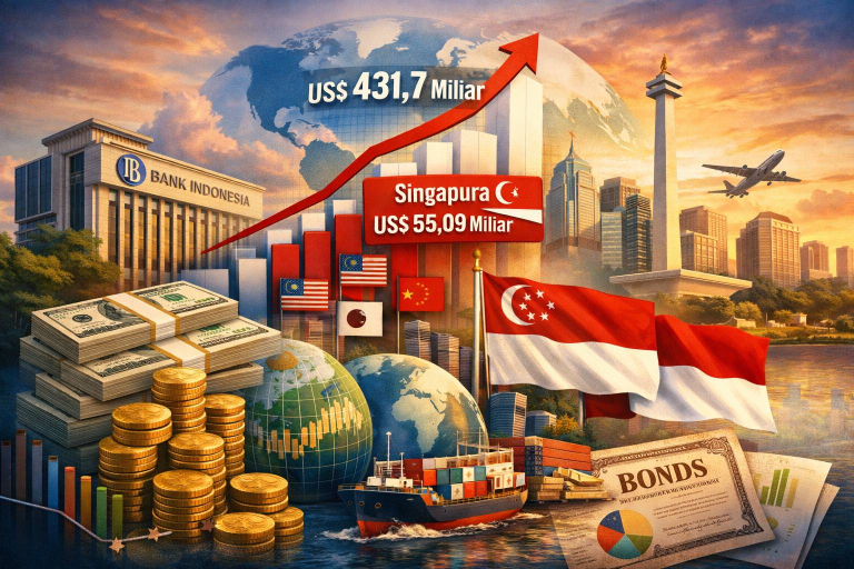 Utang Luar Negeri Indonesia US$431,7 Miliar, Singapura Terbesar